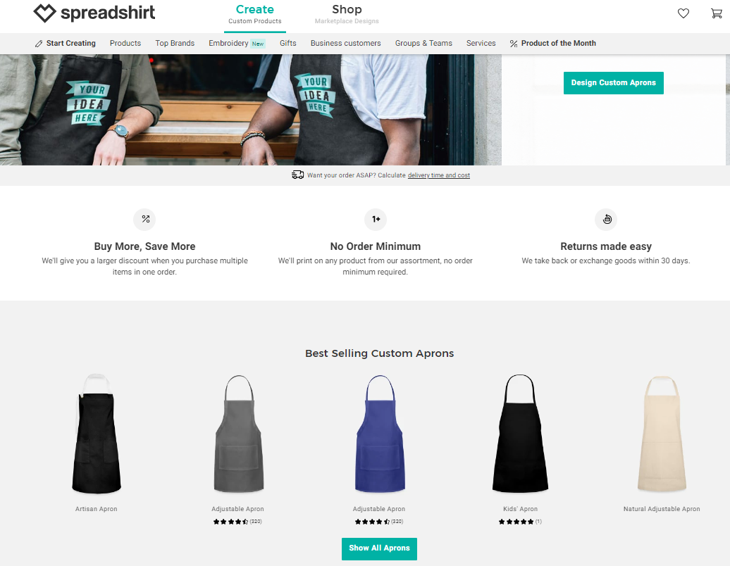15 Print On Demand Aprons (NO Minimum) – Passive Marketeer